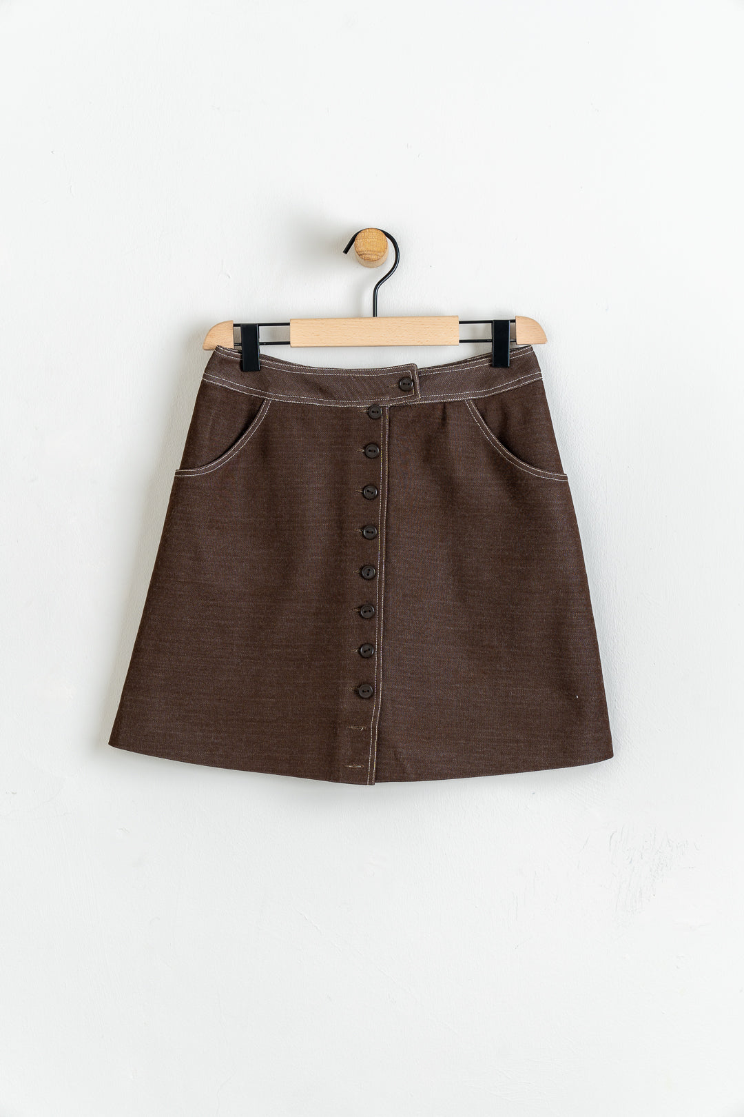 Vintage Contrast Stitch A Line Skirt W25 MIMMO Studios